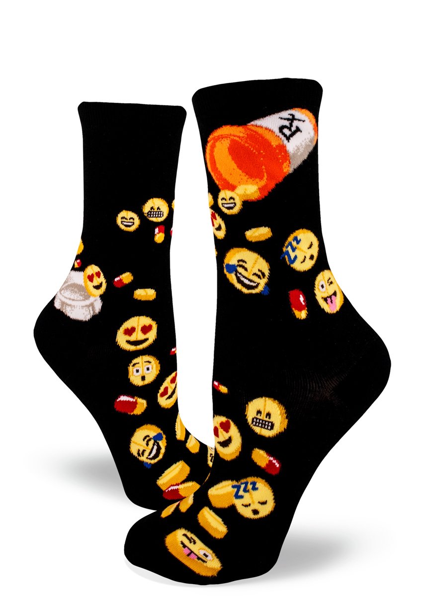 WOMEN'S DRUGS CREW SOCKS – BLACK TIE GIFTS